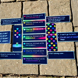 Undertale Soul Colors and Traits Quote Sticker Video Game Handmade ...