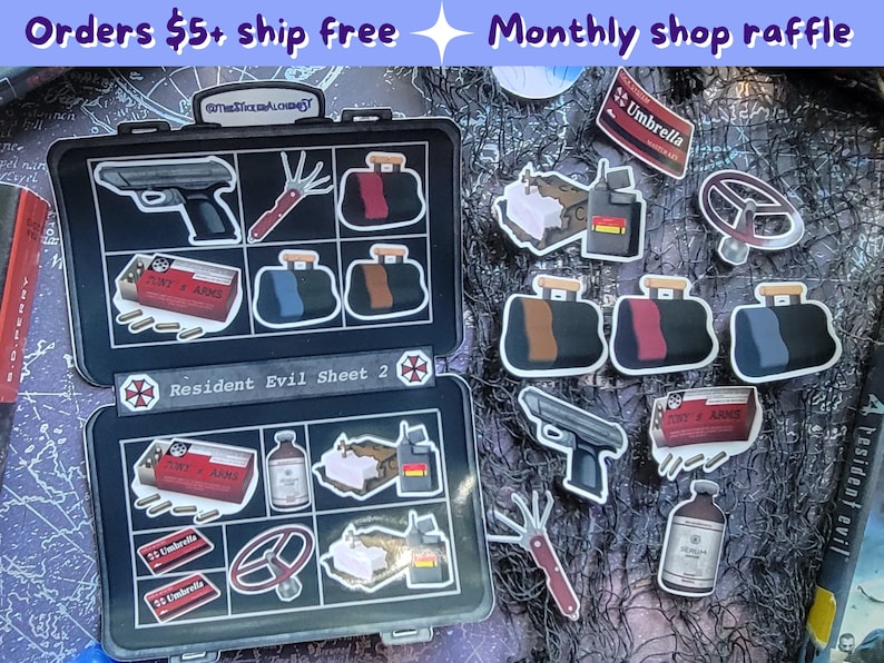 Resident Evil Briefcase Version 2 Vinyl Decal Sticker Sheet - Etsy