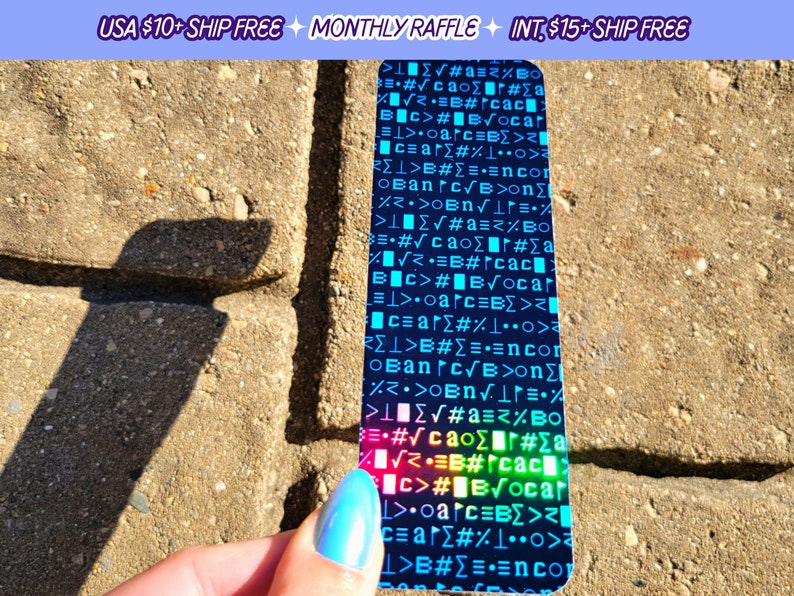 Code Holographic Bookmark Handmade Coding PC Tech Thick Card Stock - Etsy