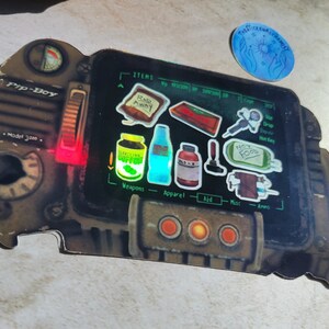 Fallout Pip-boy Handmade Sticker | Waterproof Glossy Sticker, Laptop ...