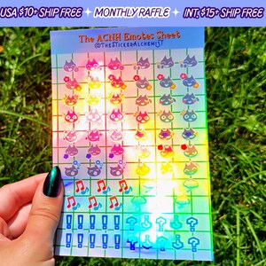 Animal Crossing 71 Emotes Stickers ACNH Reactions Deco New Horizons ...