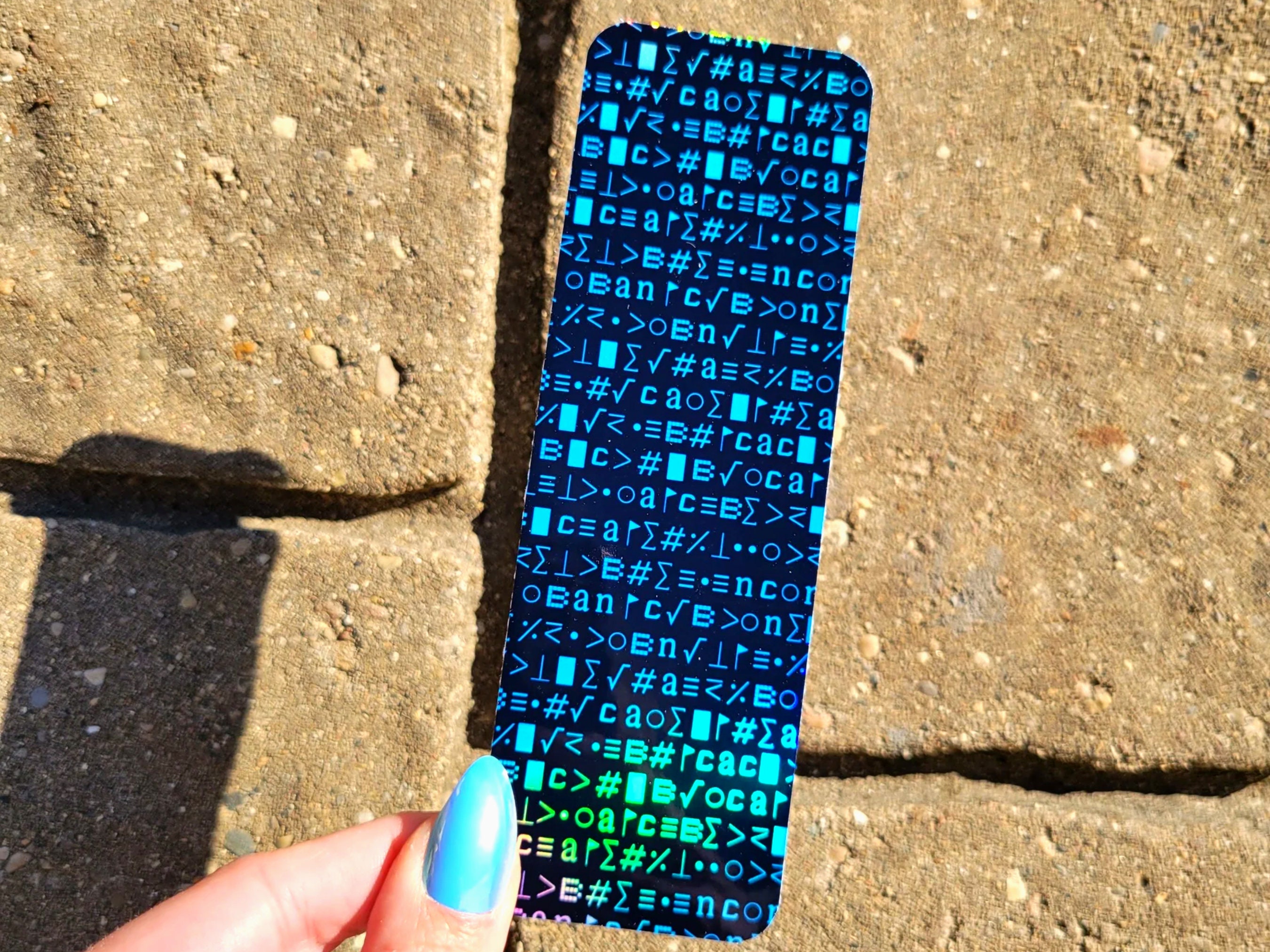 Code Holographic Bookmark Handmade Coding PC Tech Thick Card Stock - Etsy
