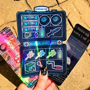 Resident Evil Briefcase Inventory Bookmark Handmade Thick Card Stock - Etsy