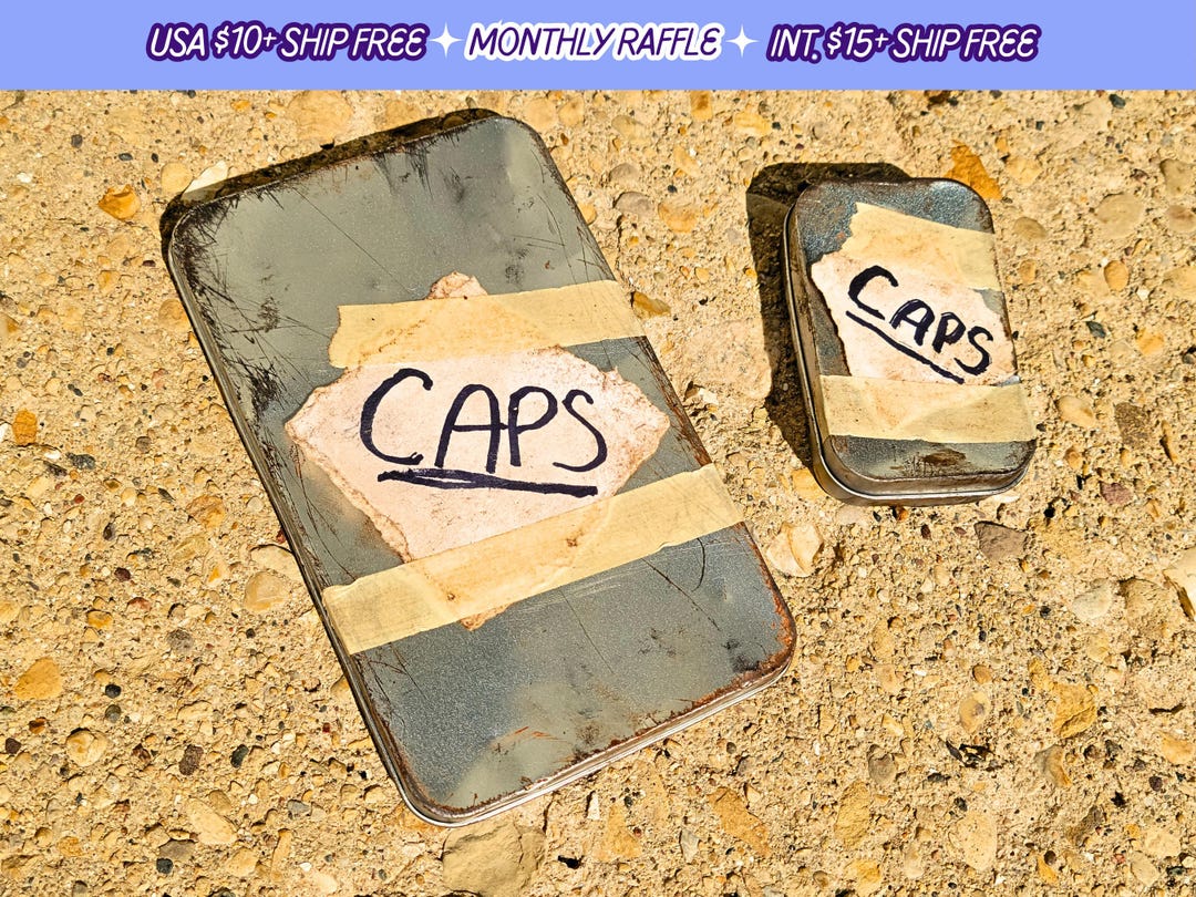 Fallout Bottle Cap Tins Handmade Weathered Holographic Sticker Gamer ...