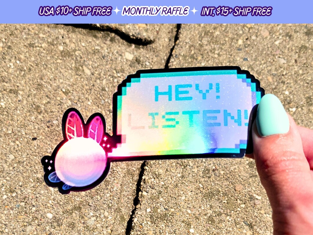 Hey! Listen! Navi Fairy Legend of Zelda Fairies Vinyl Sticker Pack - Etsy