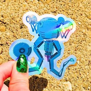 Fallout Mr. Handy Sticker Handmade Holographic Vinyl Stickers - Etsy