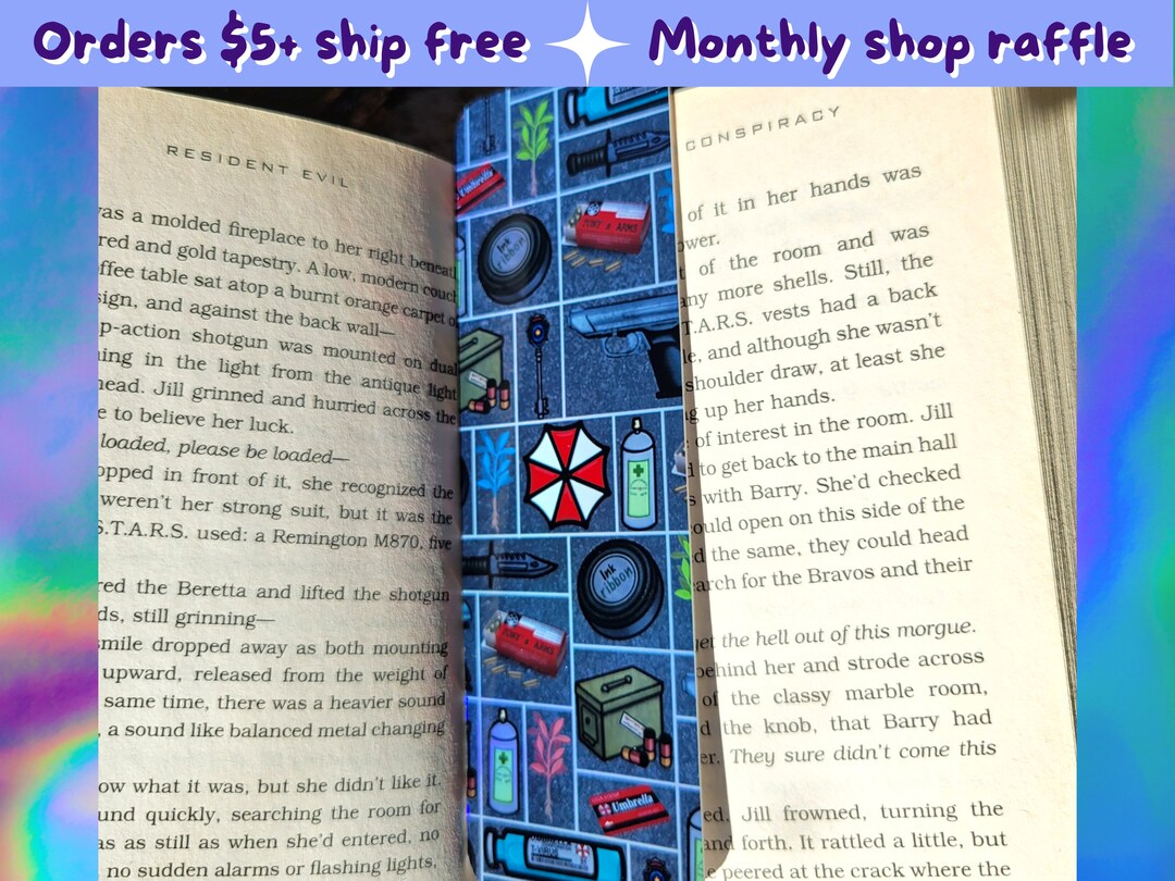 Resident Evil Briefcase Inventory Bookmark Handmade Thick Card - Etsy