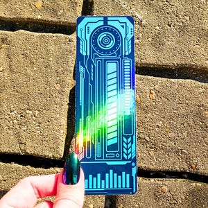 Sci-fi HUD Holographic Bookmark Handmade Computer Futuristic Cyberpunk ...
