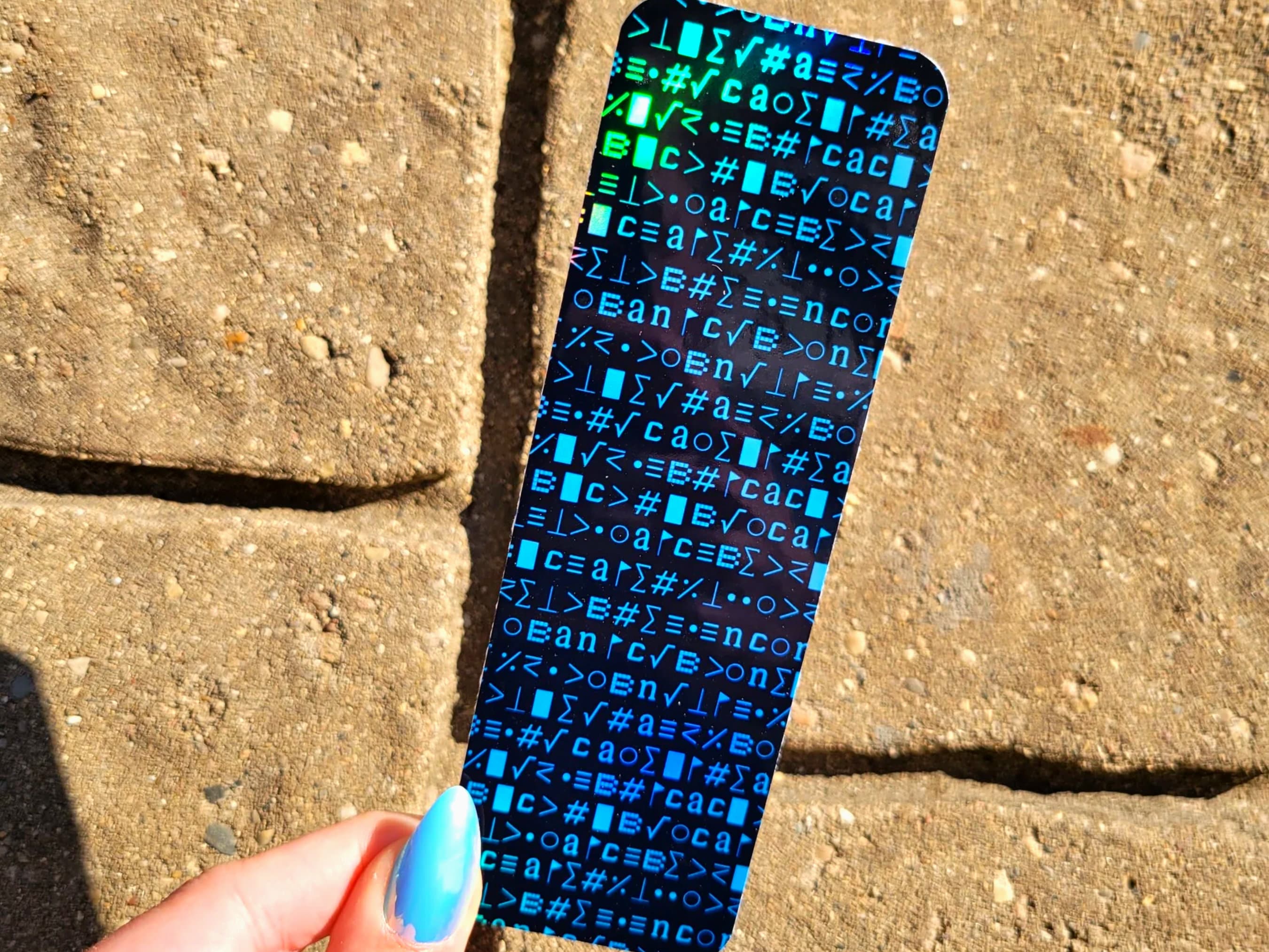 Code Holographic Bookmark Handmade Coding PC Tech Thick Card Stock - Etsy