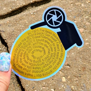 Portal Cave Johnson Lemon Quote Sticker Holographic Video Game Handmade ...