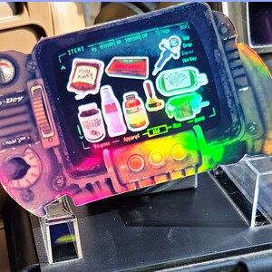 Fallout Pip-boy Handmade Sticker | Waterproof Glossy Sticker, Laptop ...