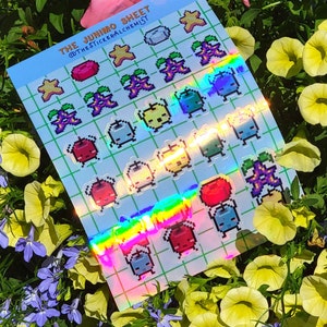 Stardew Valley Junimo Holographic Vinyl Sticker Sheet Handmade - Etsy