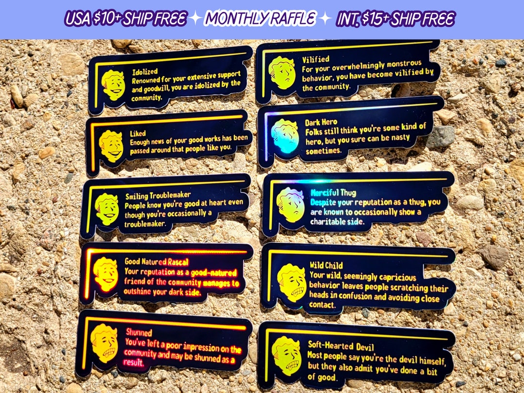 Fallout Reputations Handmade Holographic Vilified Idolized Vinyl ...