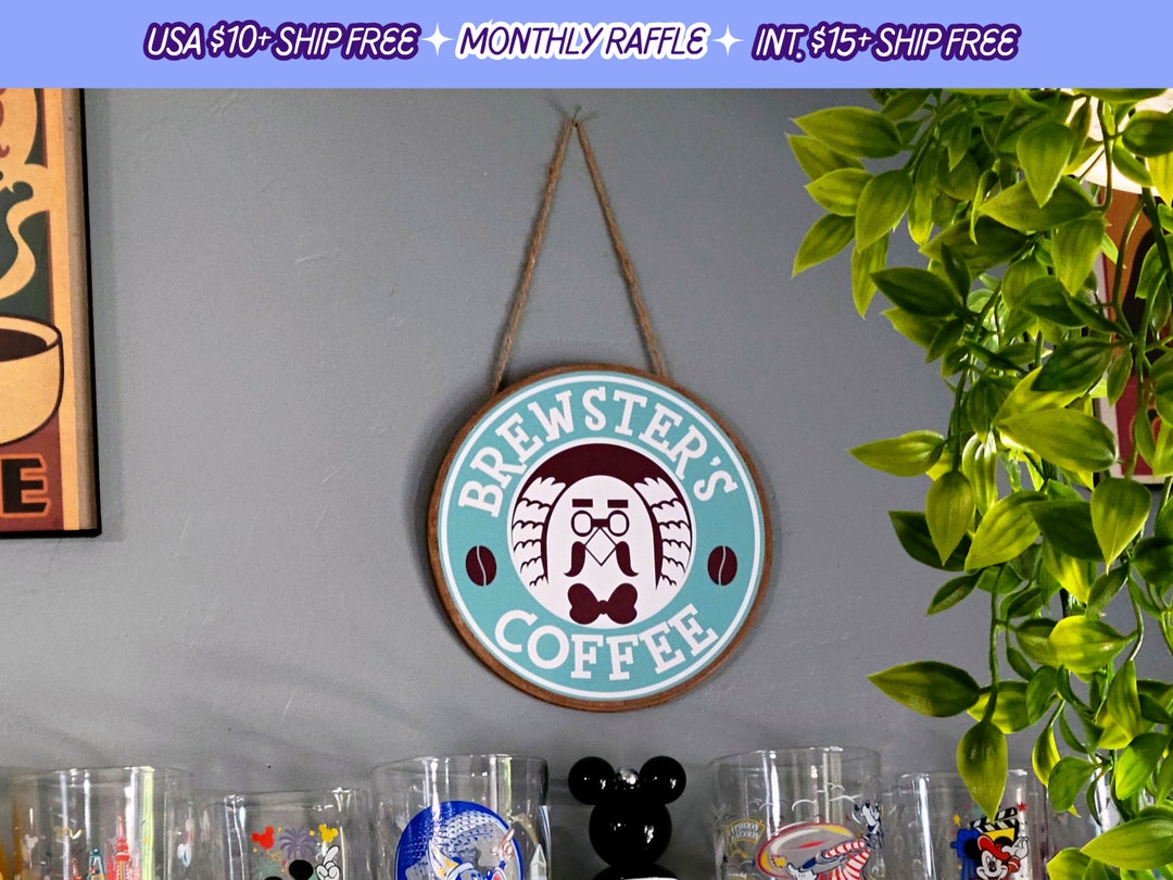 Animal Crossing Brewster's Coffee Sign the Roost Coffee Bar Handmade ...