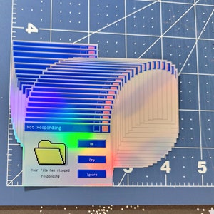 File Not Responding Computer Error Sticker Tech Humor Message Handmade ...