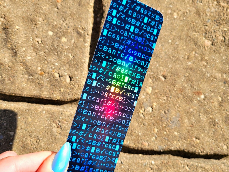 Code Holographic Bookmark Handmade Coding PC Tech Thick Card Stock - Etsy