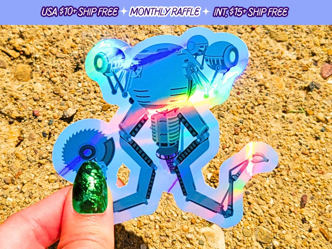 Fallout Mr. Handy Sticker Handmade Holographic Vinyl Stickers - Etsy