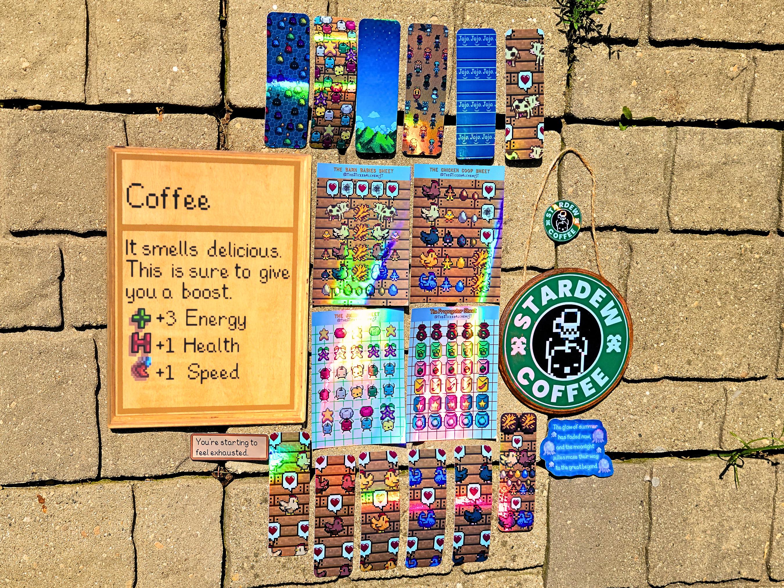 Stardew Coffee Sign Stardew Valley Coffee Bar Handmade Hanging Wooden ...
