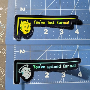 Fallout Karma Lost or Gained Handmade Holographic Vinyl Sticker - Etsy