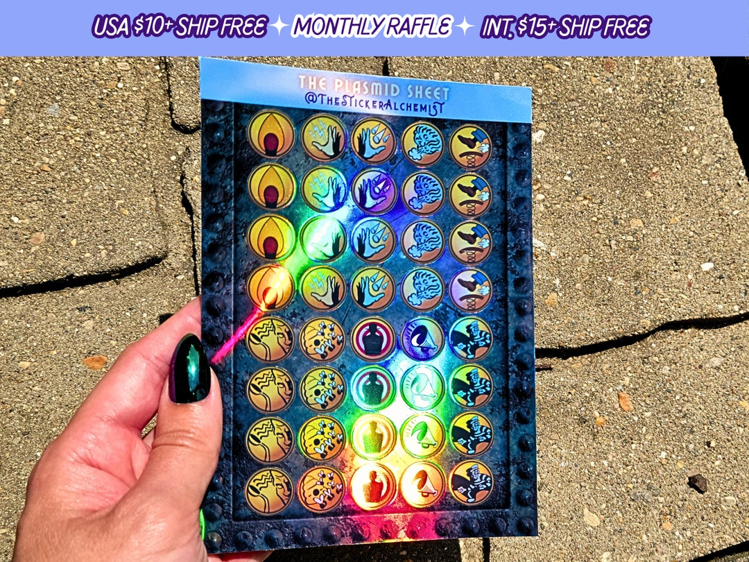 Plasmid Sheet Handmade Vinyl Bioshock Video Game Sticker Sheet - Etsy