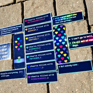 Undertale Soul Colors and Traits Quote Sticker Video Game Handmade ...