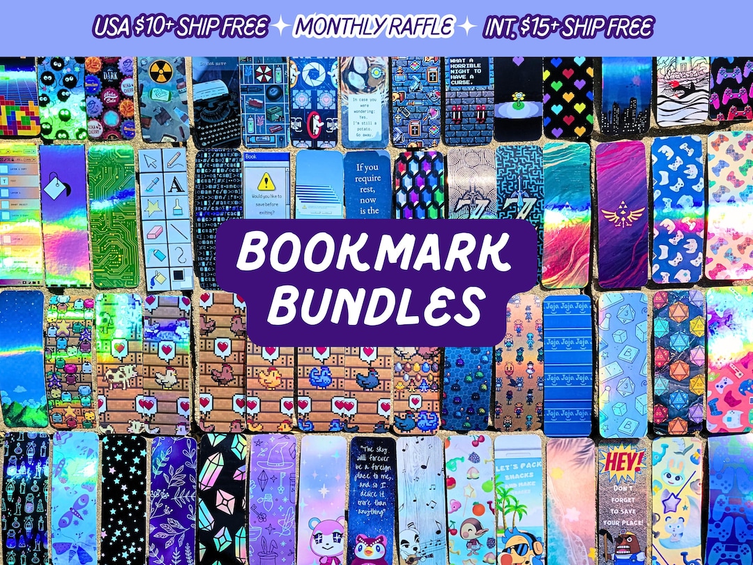 Holographic Bookmark Choose Your Own Bundles Packs Bulk Handmade Thick ...