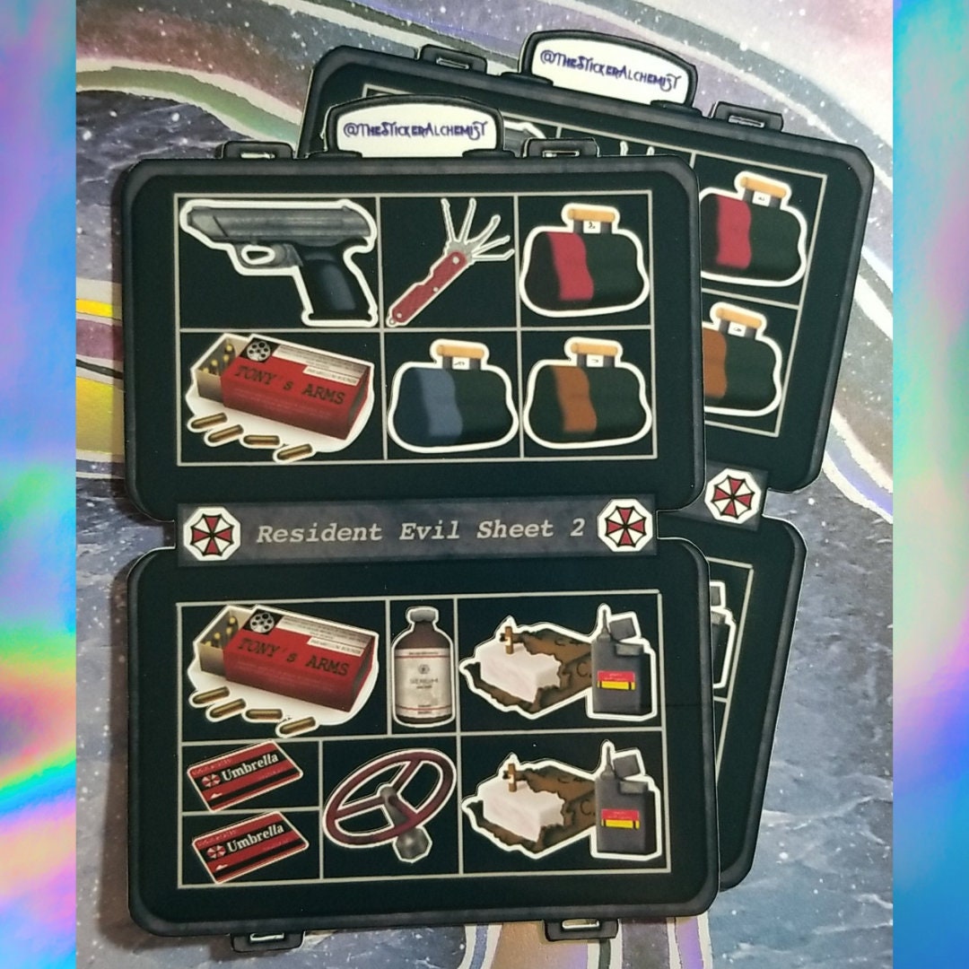 Resident Evil Briefcase VERSION 2 Vinyl Decal Sticker Sheet - Etsy