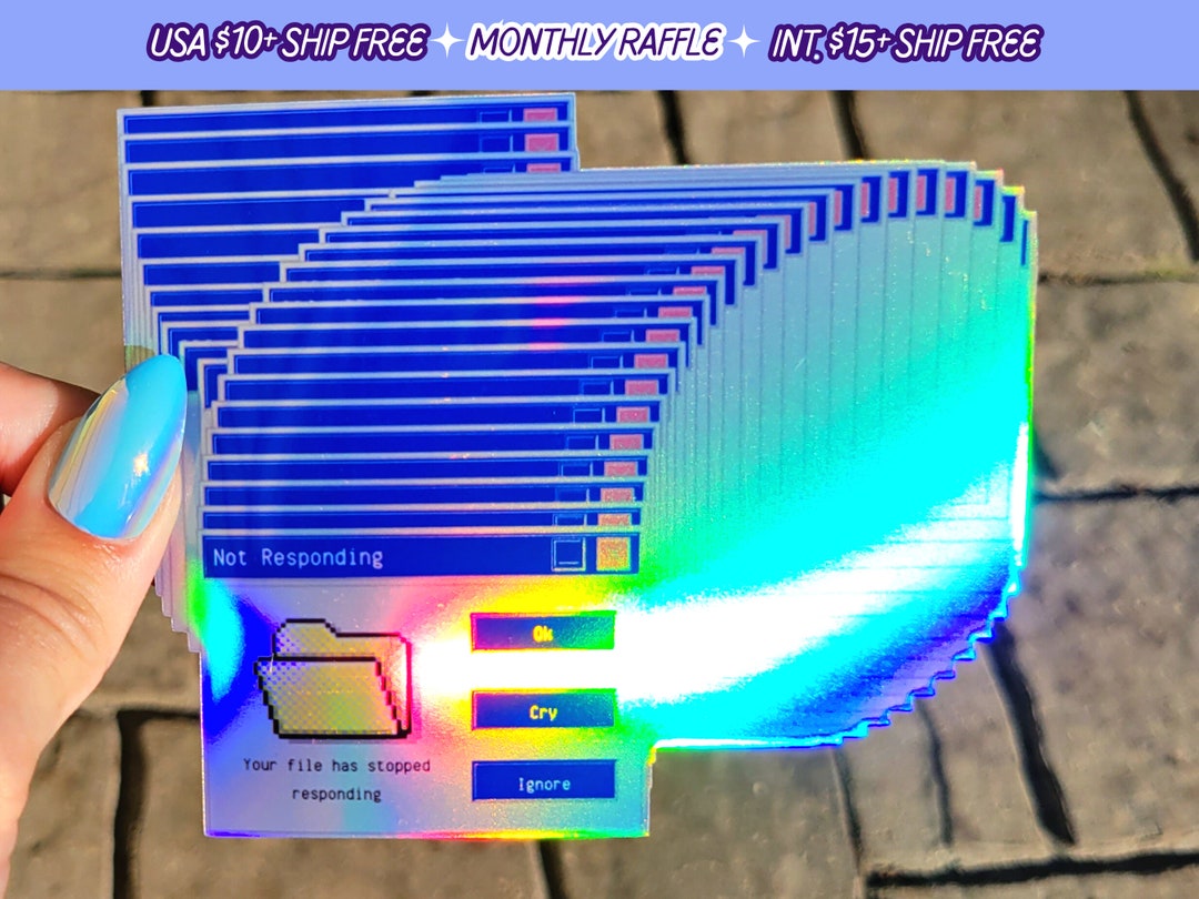 File Not Responding Computer Error Sticker Tech Humor Message Handmade ...