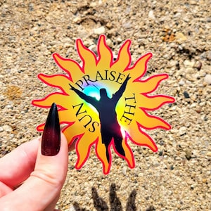 Dark Souls Praise the Sun Sticker Handmade Holographic Vinyl Video ...