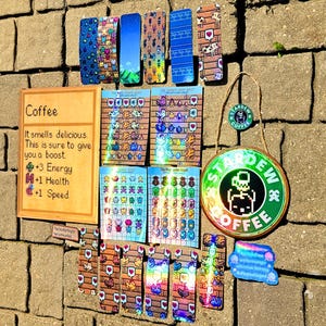 Stardew Coffee Sign Stardew Valley Coffee Bar Handmade Hanging Wooden ...