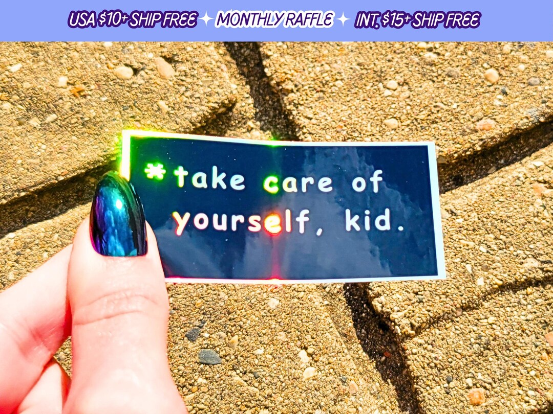 Undertale Take Care of Yourself Kid Quote Sticker Sans Video Game ...