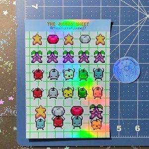 Stardew Valley Junimo Holographic Vinyl Sticker Sheet Handmade - Etsy