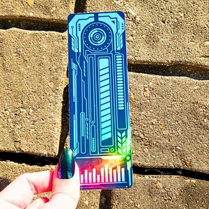 Sci-fi HUD Holographic Bookmark Handmade Computer Futuristic Cyberpunk ...
