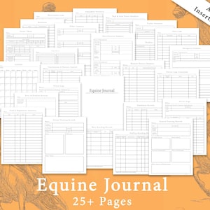Equestrian Journal | Horse Logs | Printable PDF - Etsy