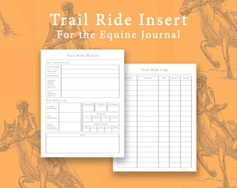 Equestrian Journal | Horse Logs | Printable PDF - Etsy