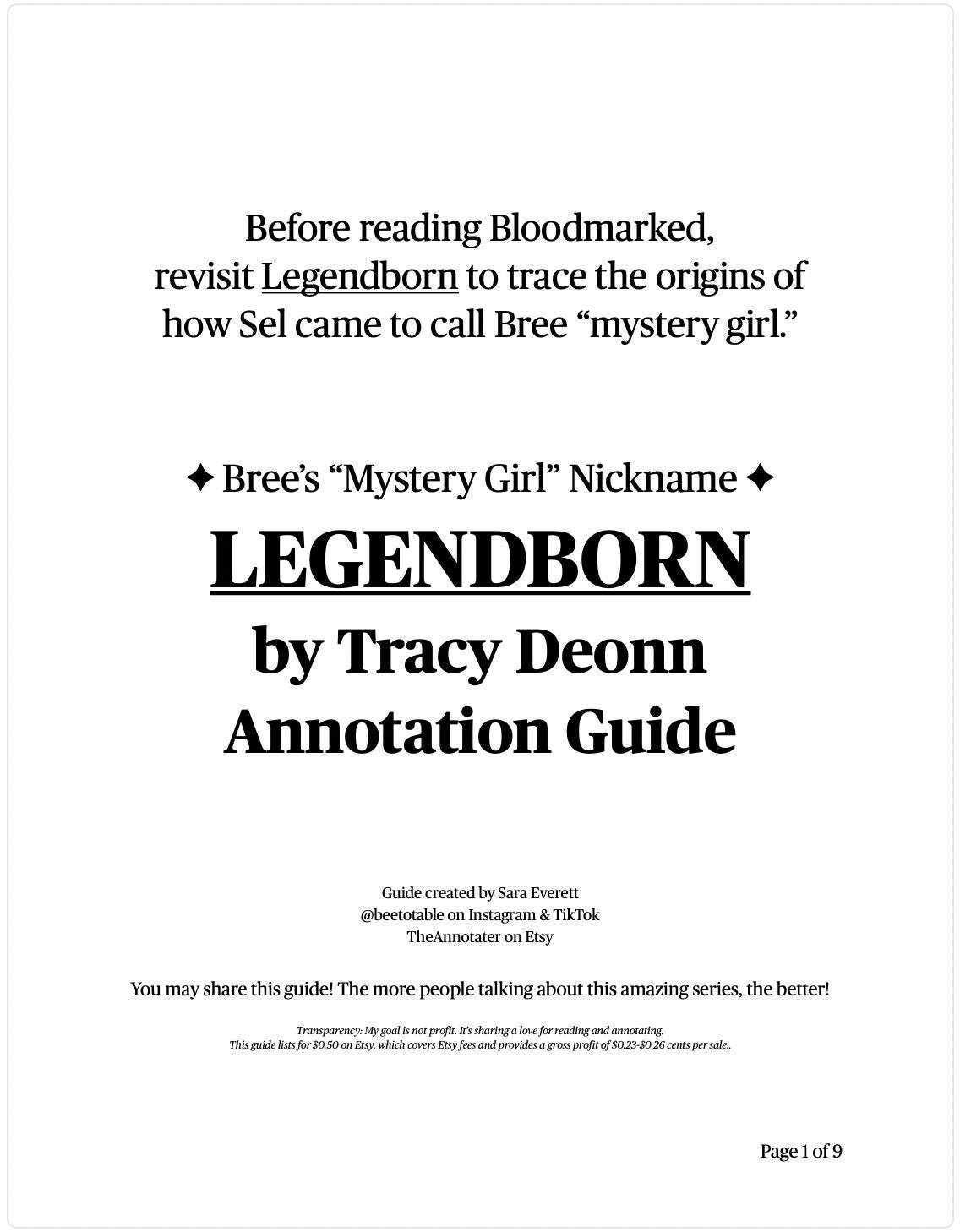 Legendborn Annotating Guide | Sel, Bree, and the Mystery Girl Nickname ...