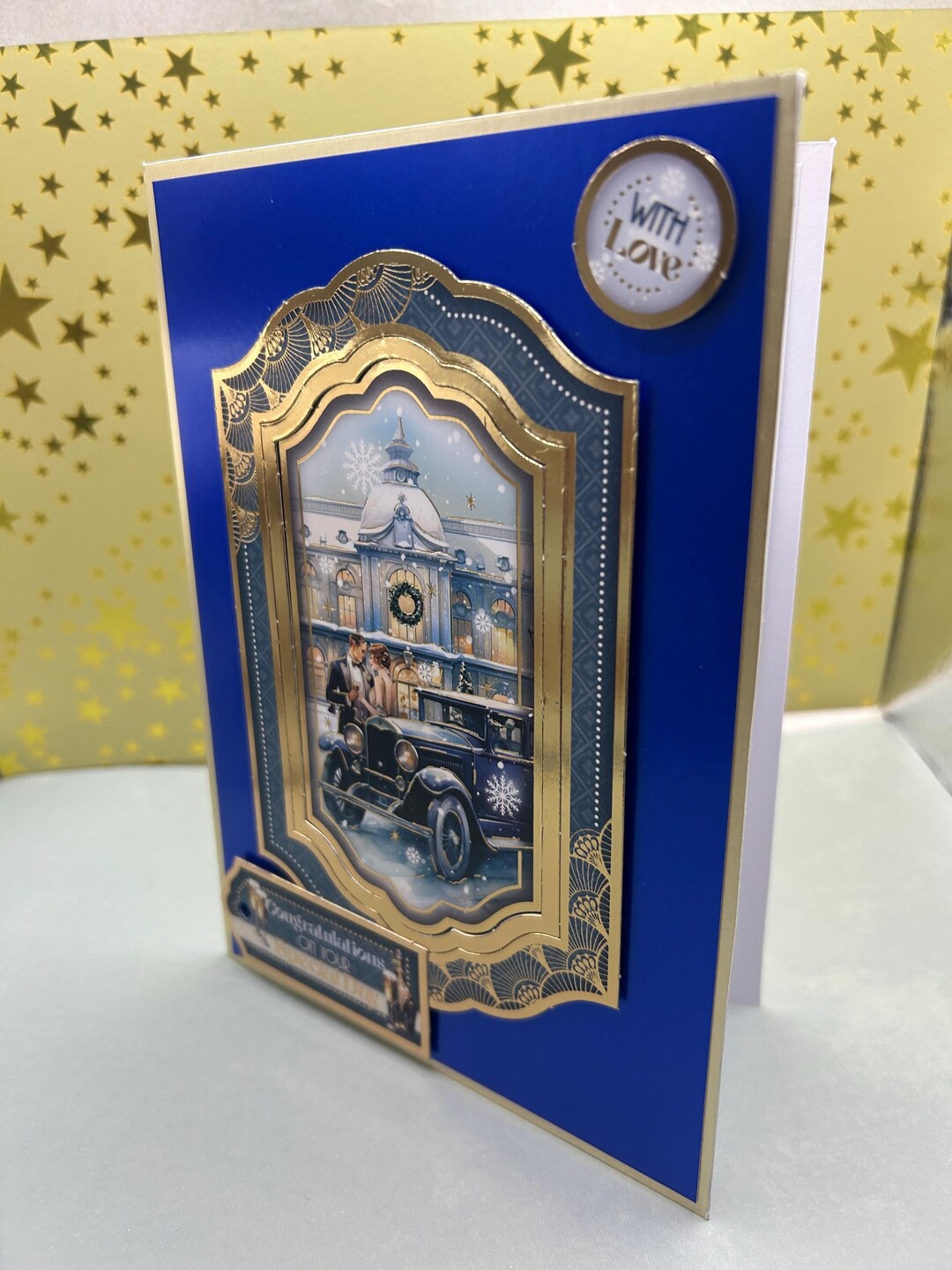Art Deco Congratulations Card - Etsy