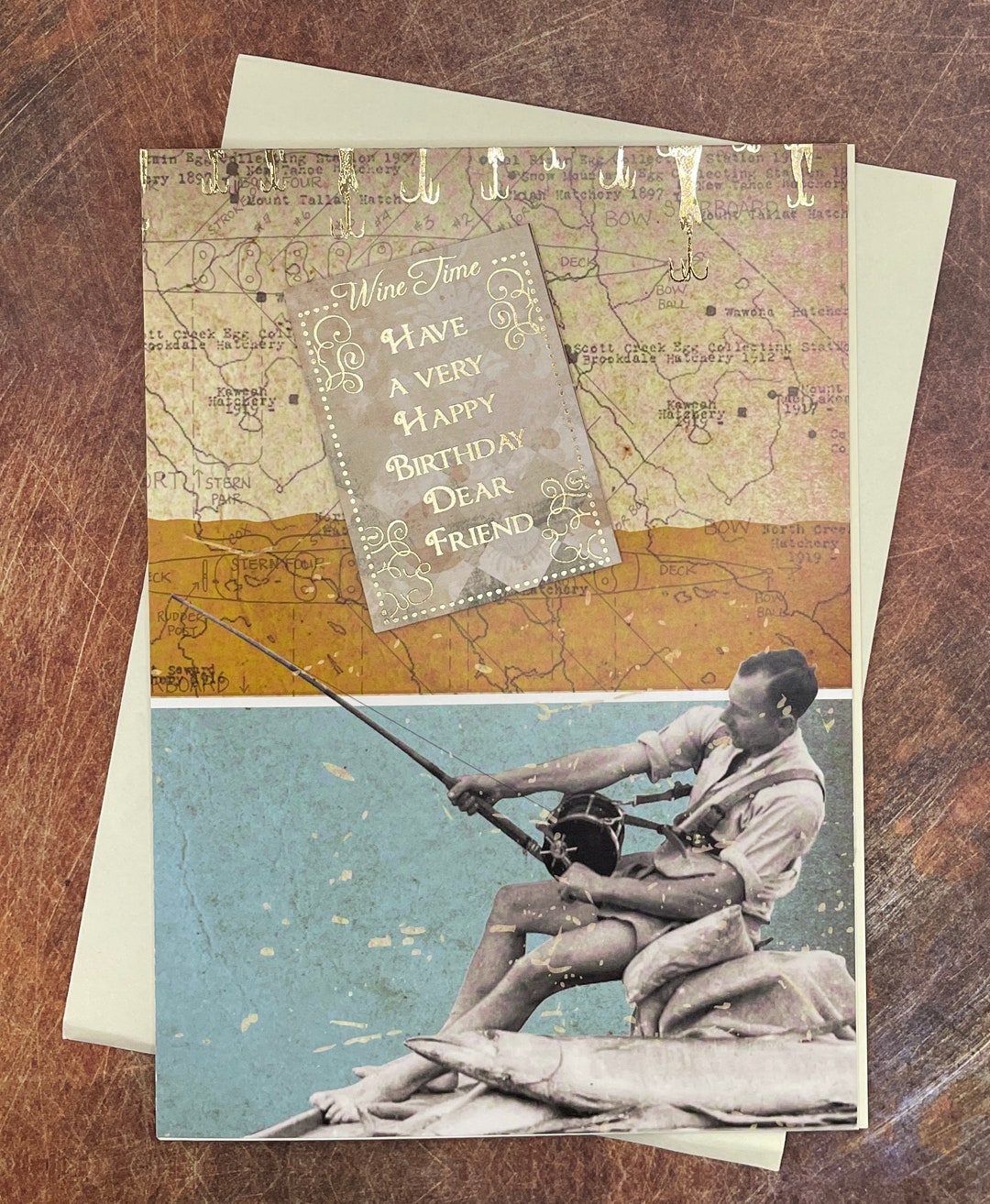 Fishing Handmade Card - Etsy