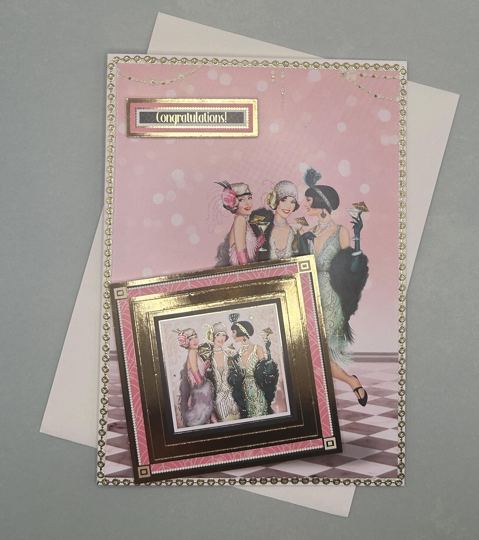 Art Deco Congratulations Card - Etsy