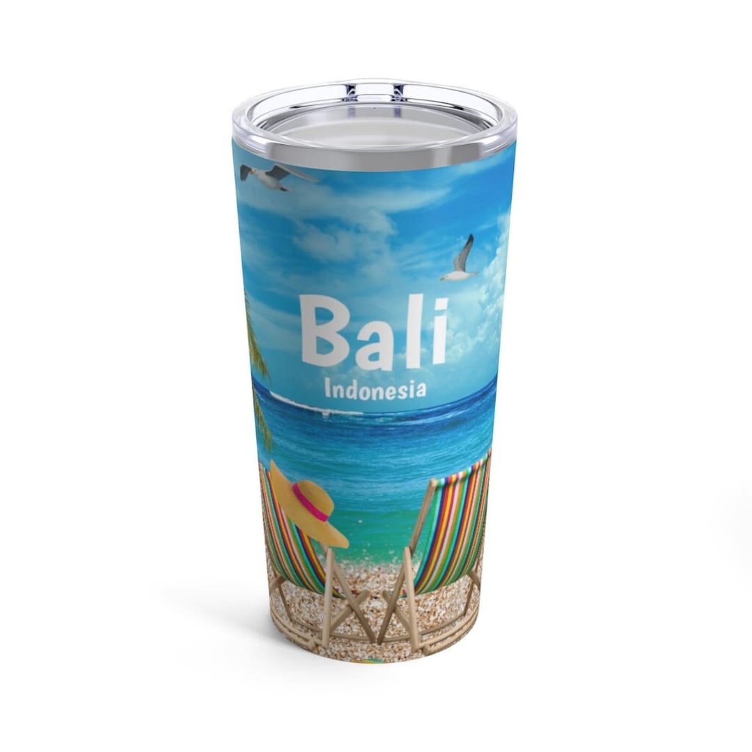 BALI Water Bottle, Unique Bali Drink Tumbler, Bali Memorabilia, Bali ...