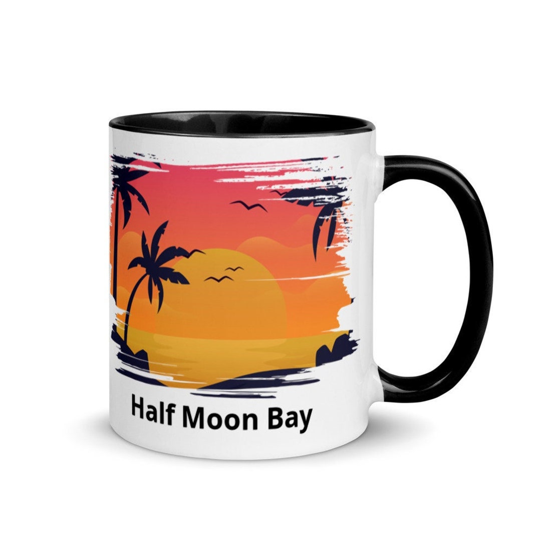 Half Moon Bay Coffee Cup, Unique Half Moon Bay Souvenir, 6 COLORS, Nice ...