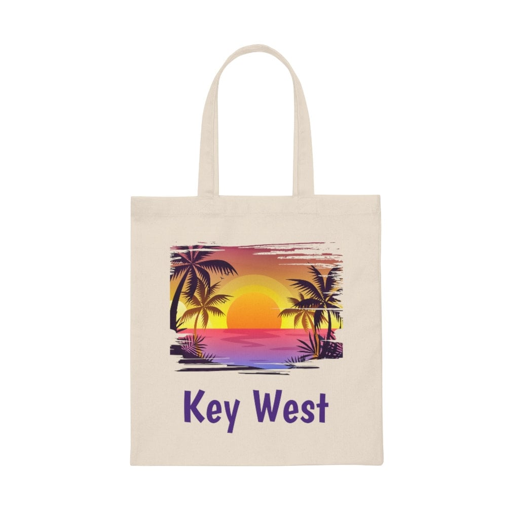 Key West Tote Bag, Key West Canvas Bag, Beach Bag Key West, FREE ...