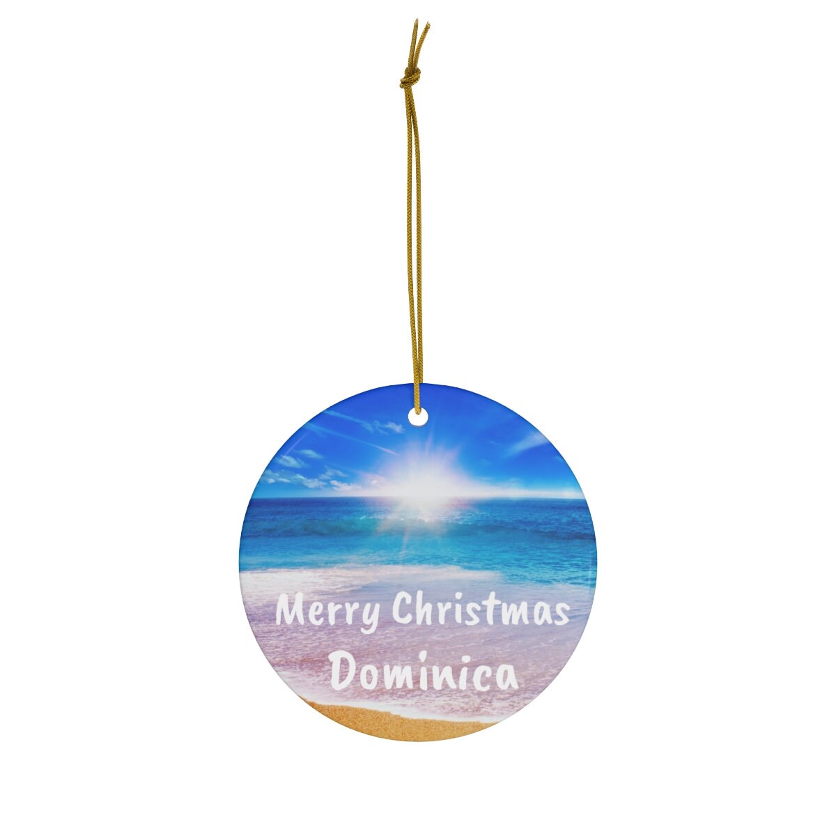 Dominica CUSTOM Christmas Ornament, Dominica Gift, Dominica Memento ...