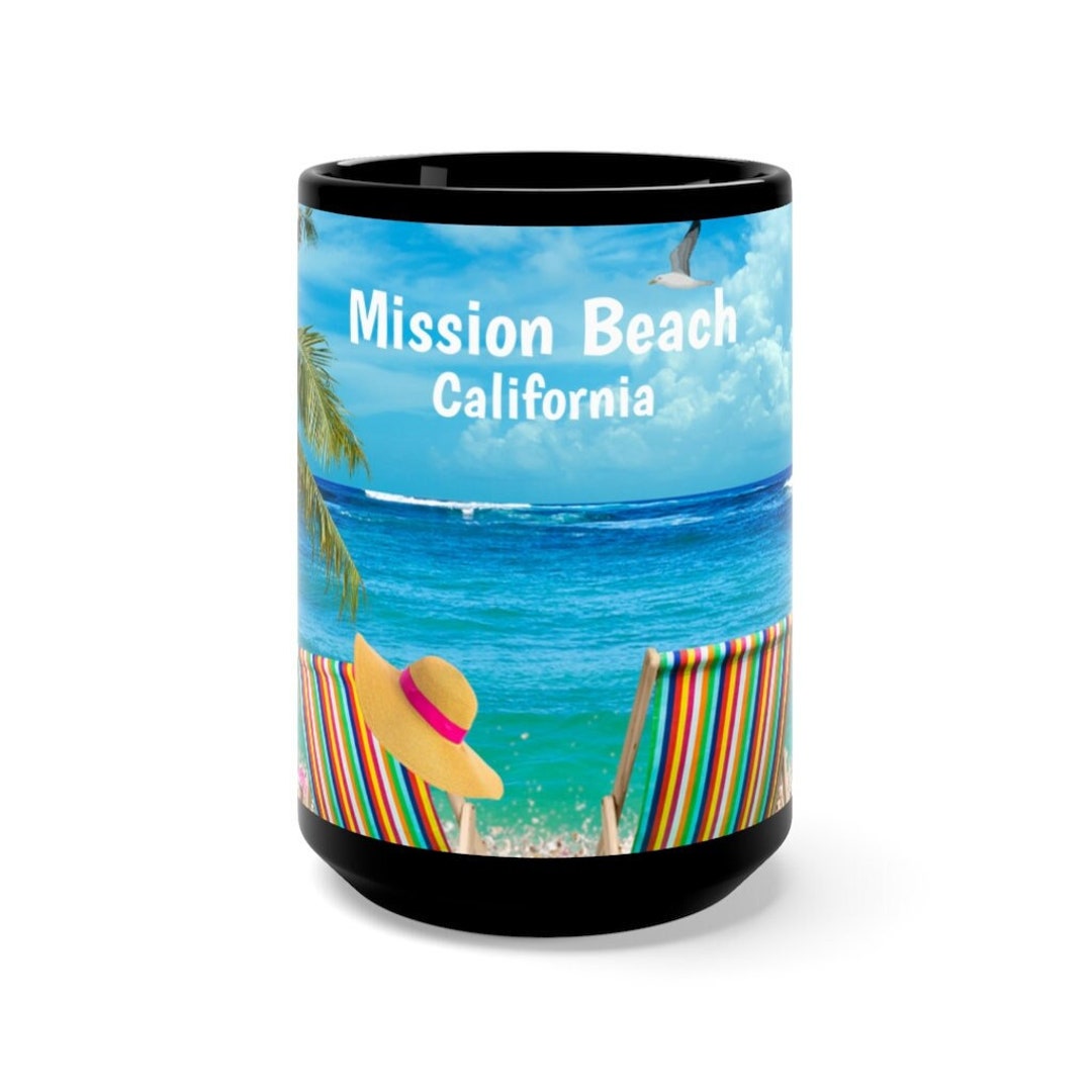 Mission Beach Coffee Mug, Unique Mission Beach Memorabilia, Mission ...