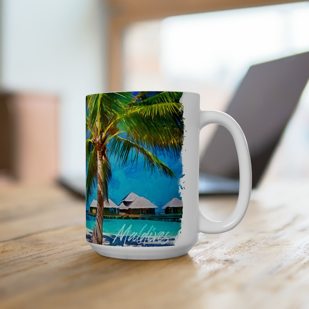 Maldives Coffee Cup, Nice Maldives 15oz Souvenir Cup, Maldives ...