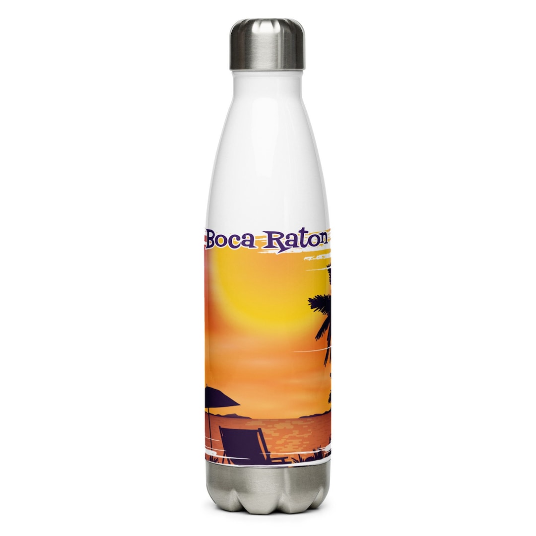 Boca Raton Water Bottle, Unique Boca Raton Keepsake, Nice Boca Raton ...