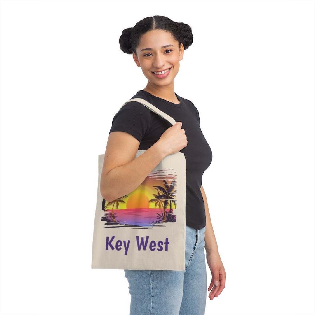 Key West Tote Bag, Key West Canvas Bag, Beach Bag Key West, FREE ...