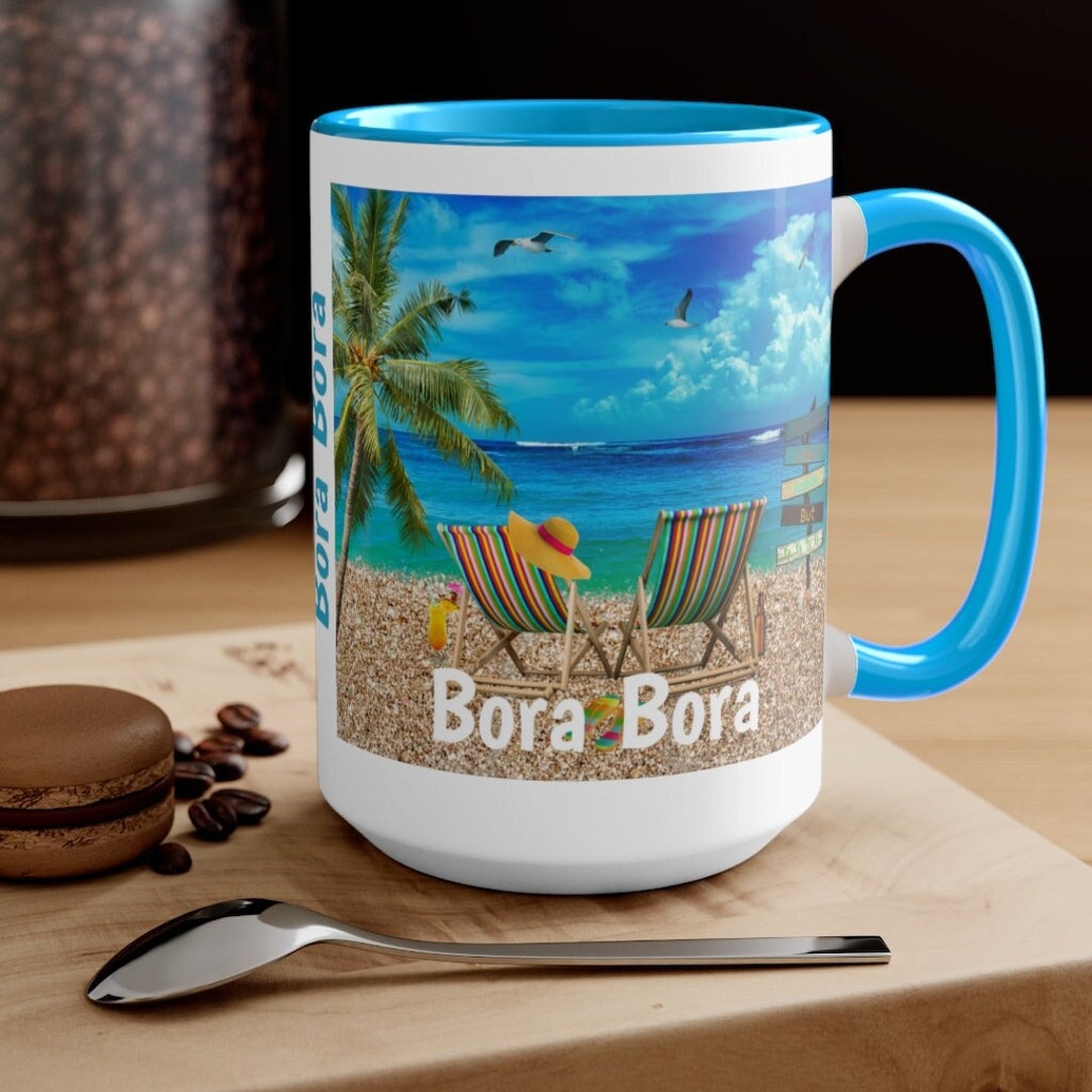 Bora Bora Coffee Mugs, Nice Bora Bora 5 COLORS 15oz Memorabilia, FREE ...