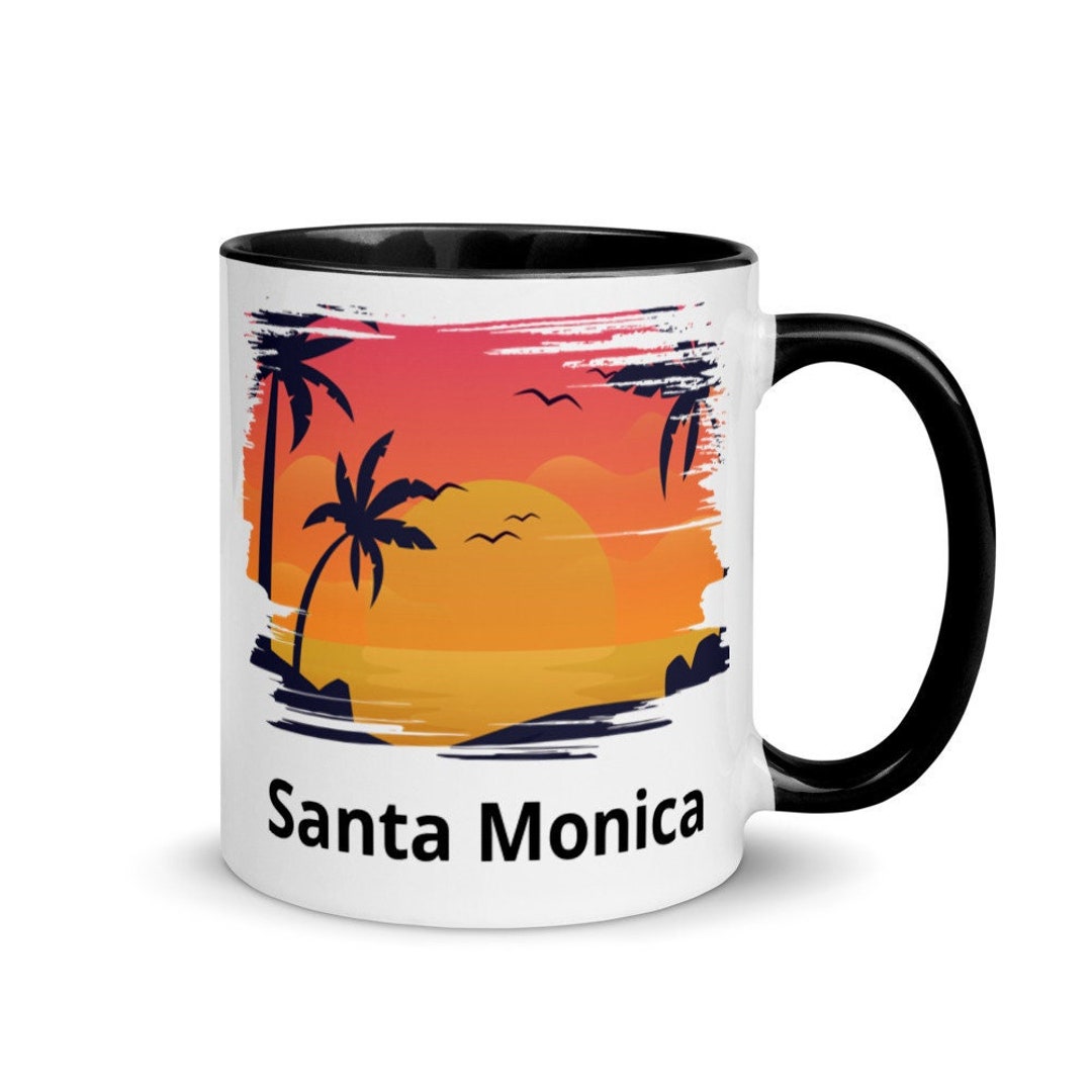 Santa Monica Coffee Cup, Unique Santa Monica Souvenir, 6 COLORS, Santa ...