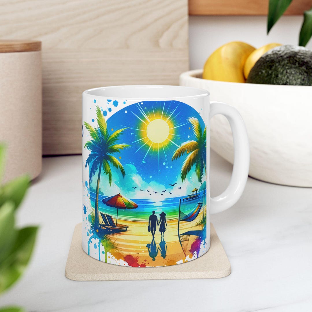 Boracay Coffee Mug, Philippines Souvenir, Beach Theme, Colorful Forever ...